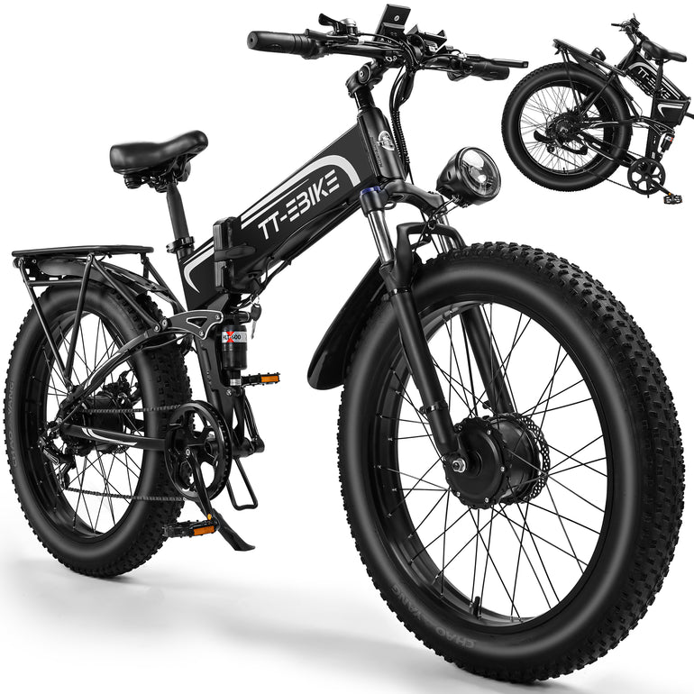Fat Tire E-Bike: 3000W Dual Motor, 48V 23AH Battery