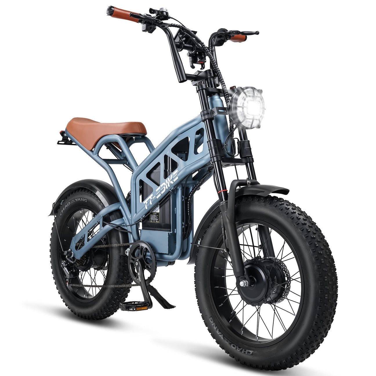 TT-EBIKE 2000W Dual Motor Electric Bike: Full Suspension, Fat Tire, AWD, 7-Speed Gear